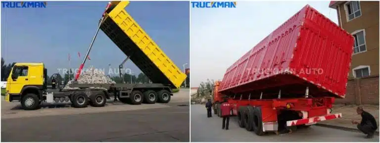 Reboque basculante lateral de 3 eixos - Truckman Automobile